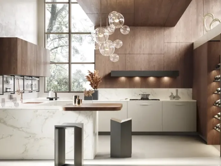 Cucina Moderna con penisola Moon 03 di Moretti Cucine